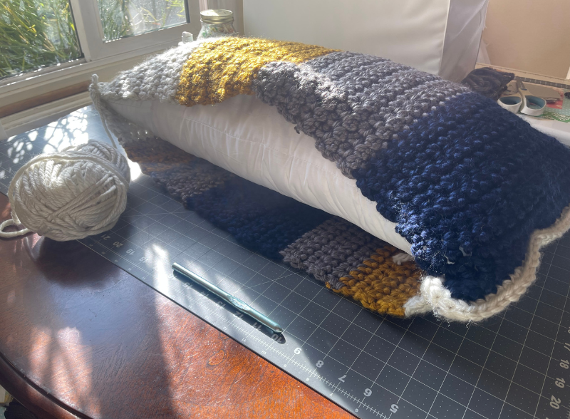 Lumbar Pillow Crochet Pattern - Sew Nikki