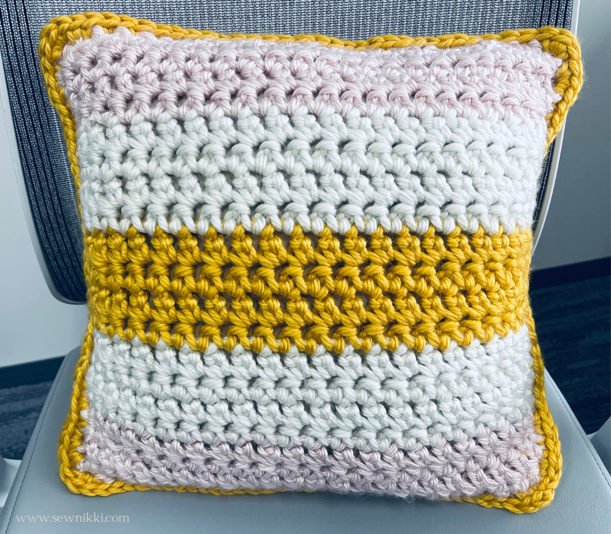 Modern Crochet Pillow Cover Pattern (Free and Easy) - Sew Nikki