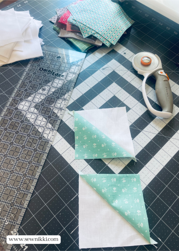 How To Make Half Square Triangles - Easy Formula Chart - Sew Nikki