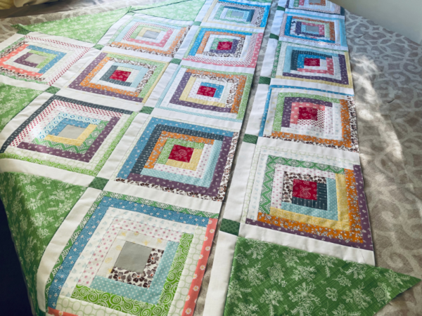 Log Cabin Quilt Pattern - On Point Scrappy Blocks - Sew Nikki