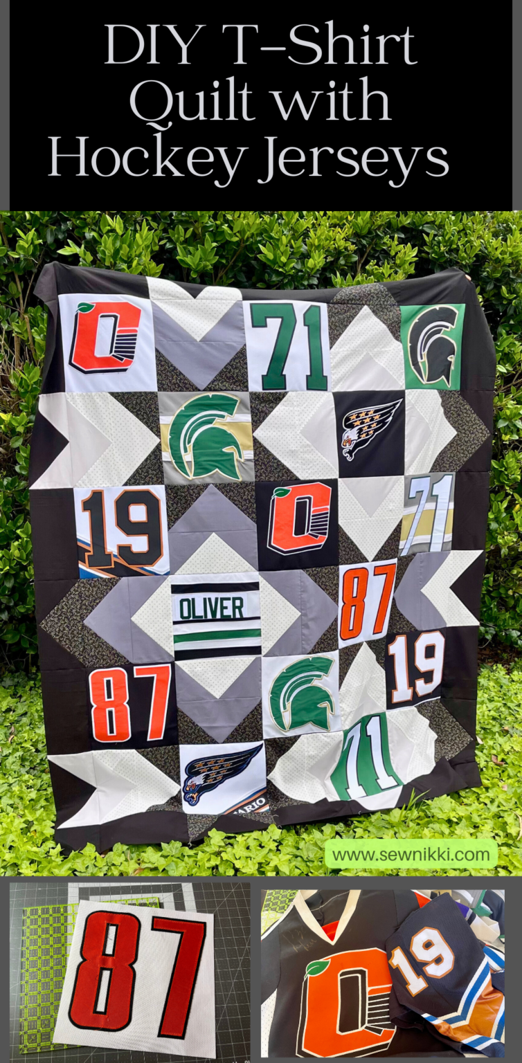 Make Your Own Hockey Jersey T-Shirt Quilt: A Fun DIY Project - Sew Nikki