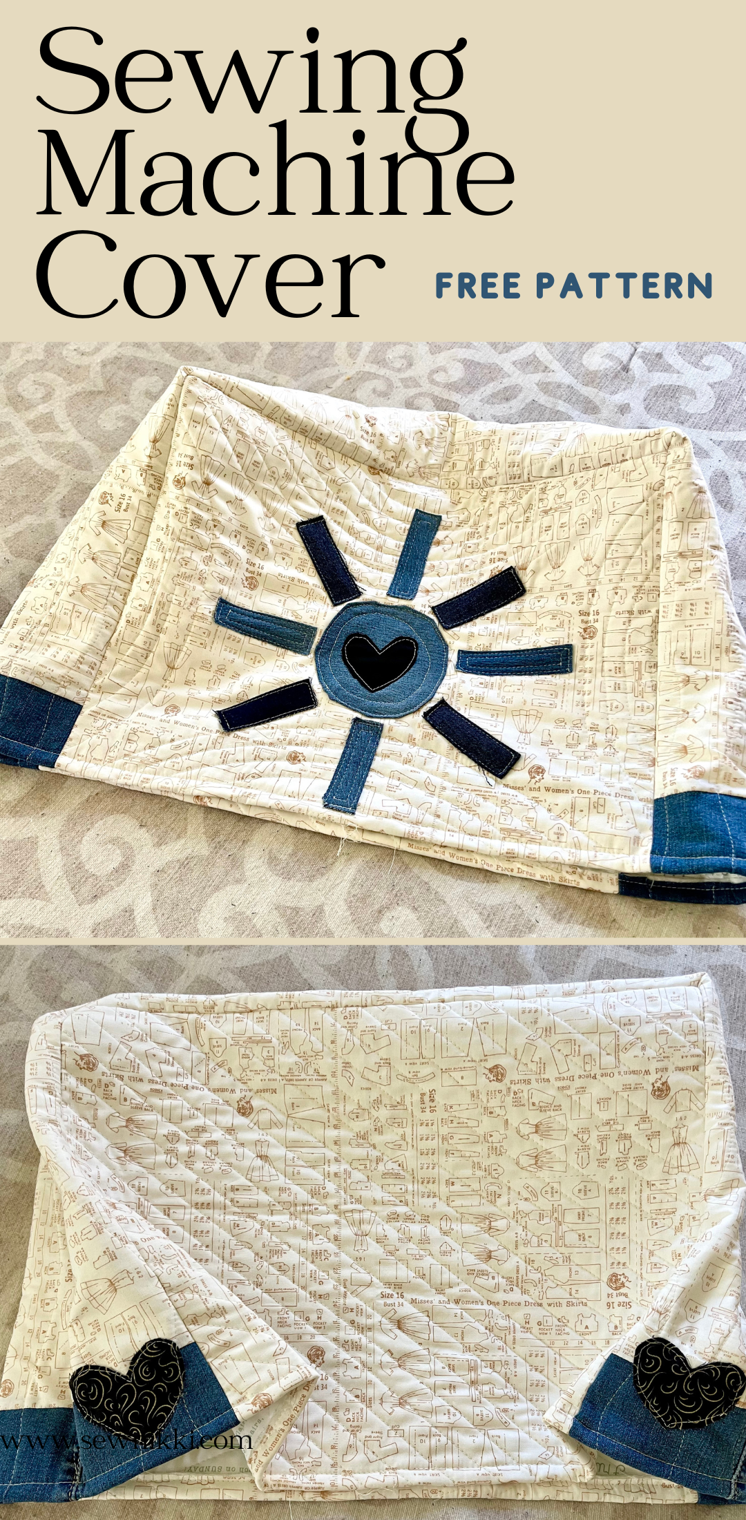 How to Make DIY Sewing Machine Cover (Free Pattern) - Sew Nikki