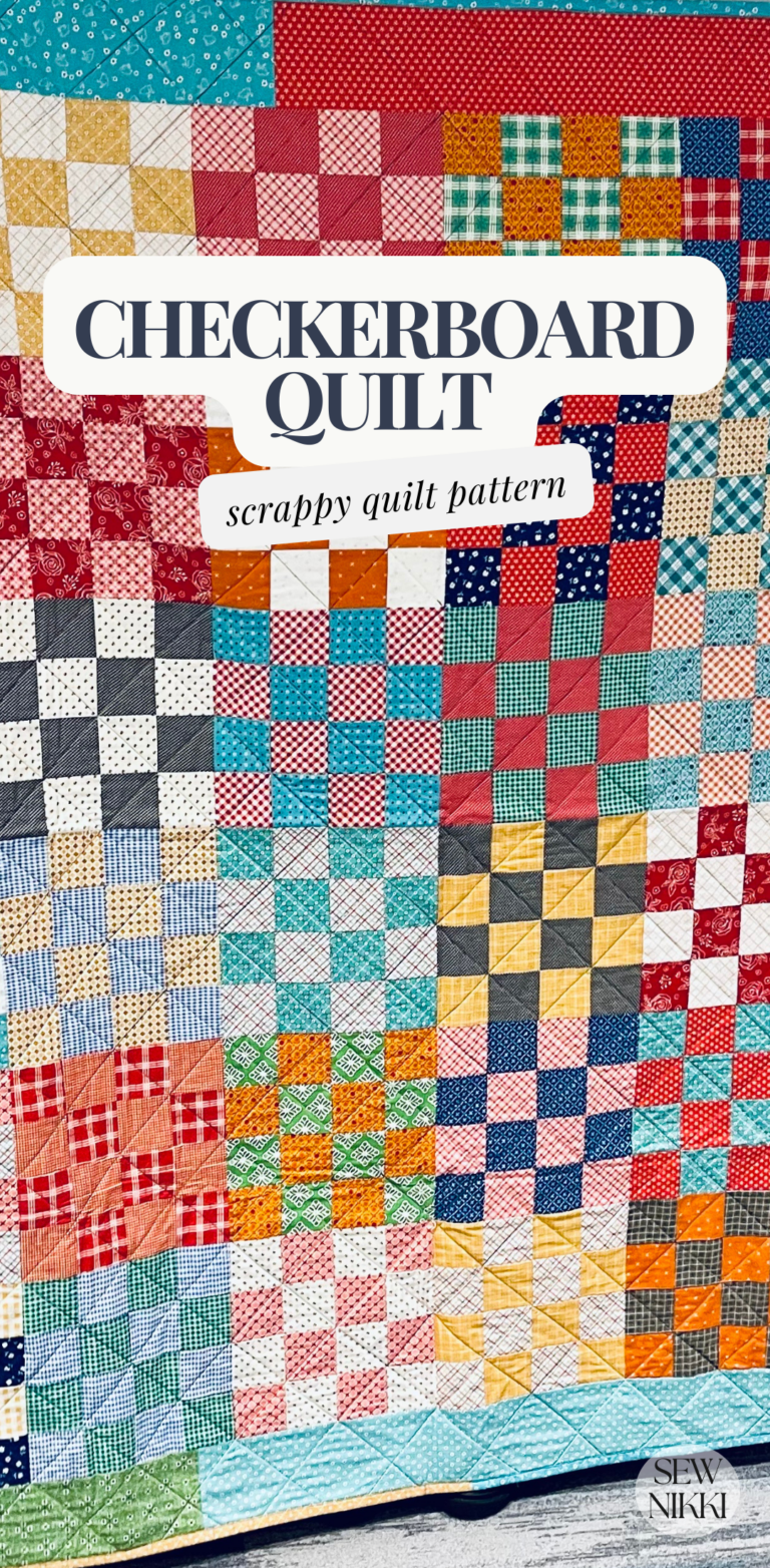 Free Scrappy Quilt Patterns: The Checkerboard Quilt - Sew Nikki