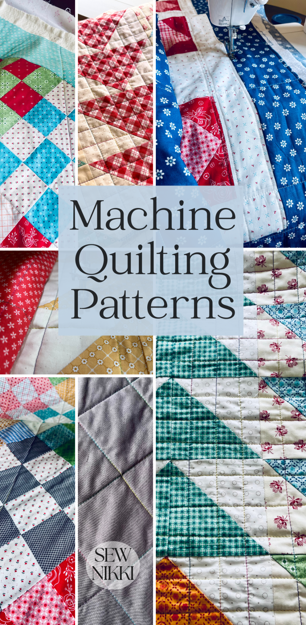 Straight Line Machine Quilting Patterns for Beginners - Sew Nikki