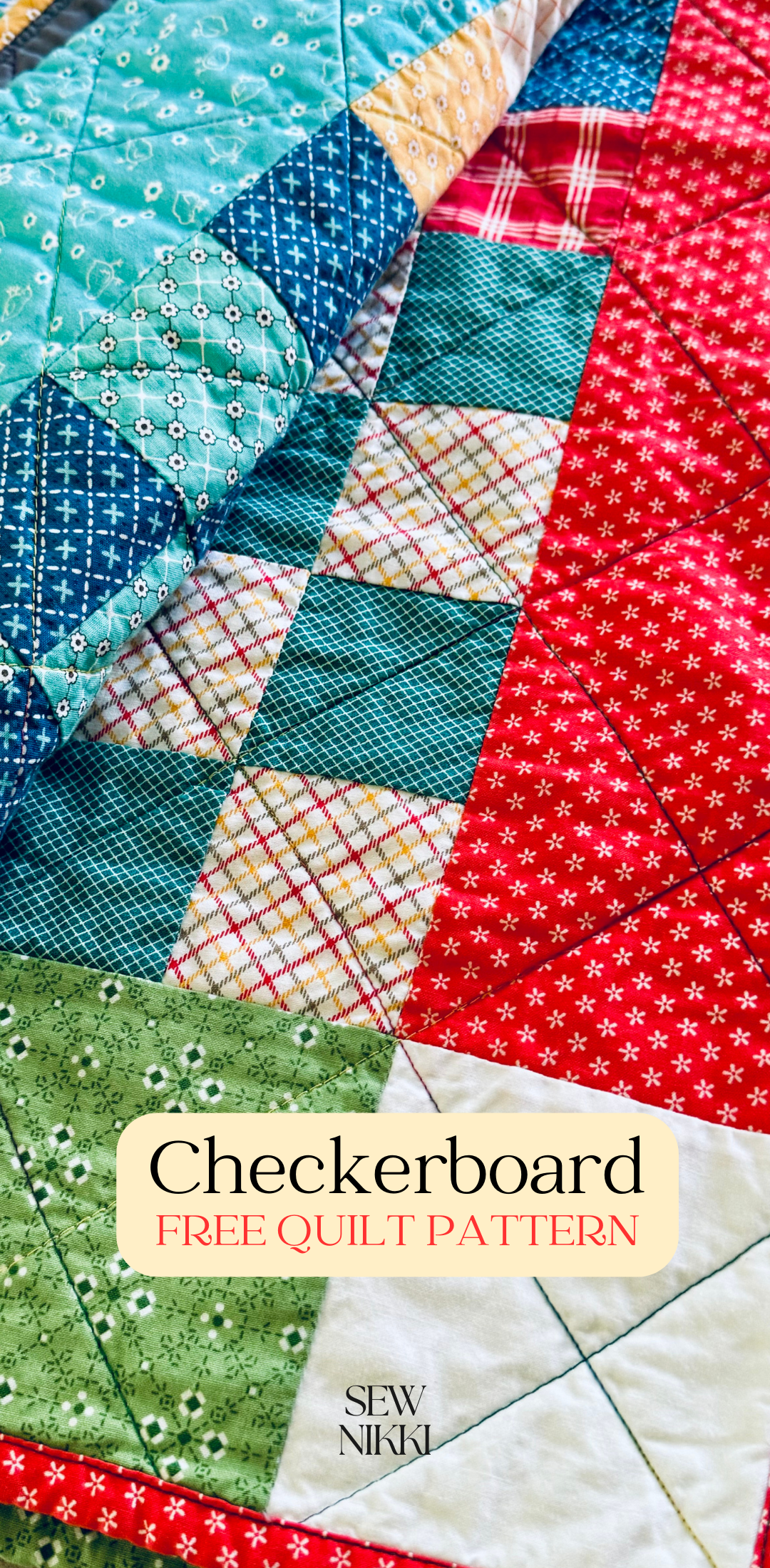 Finished Checkerboard Quilt, Free Quilt Pattern - Sew Nikki