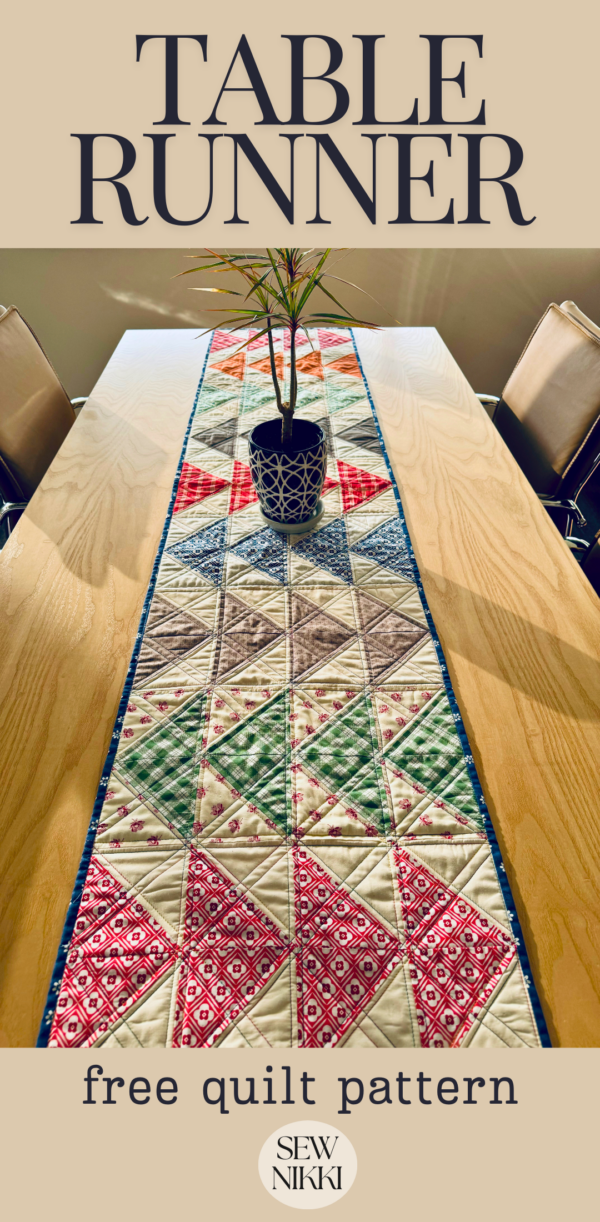 Flying Geese Quilt Pattern - "Detour" Table Runner - Sew Nikki