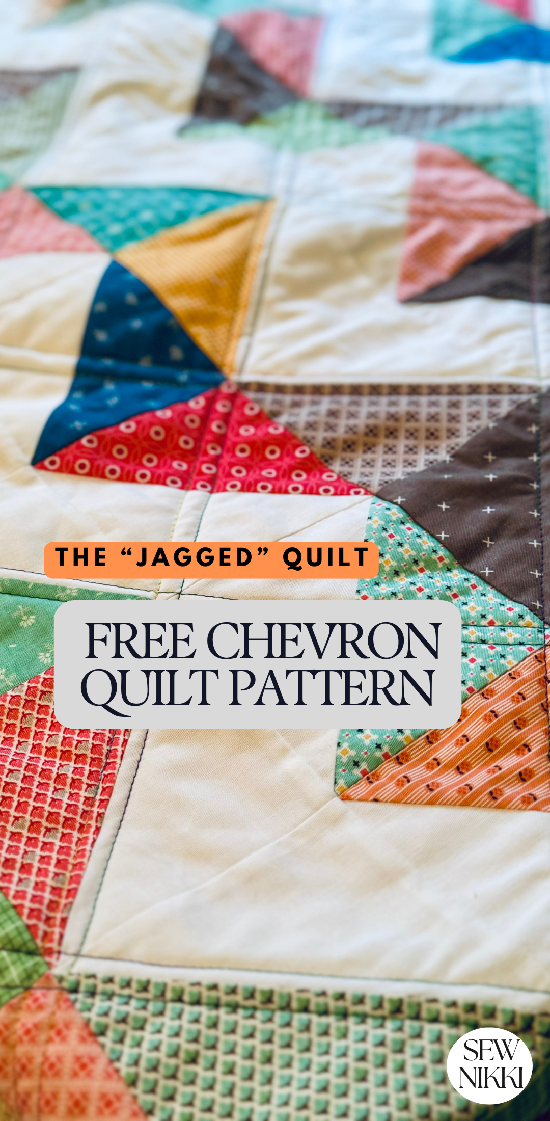 Free Chevron Quilt Pattern - The Jagged Quilt - Sew Nikki