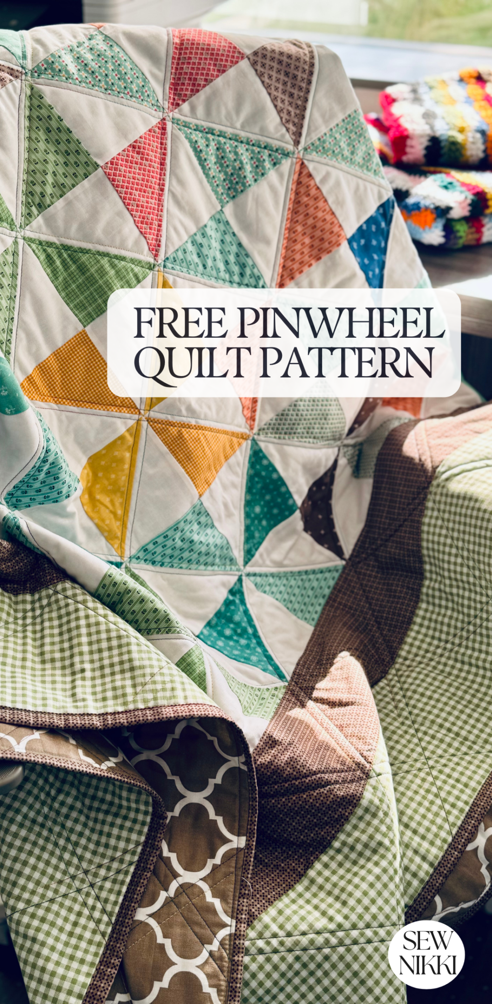 Free Pinwheel Quilt Pattern - The Spin Cycle Quilt - Sew Nikki