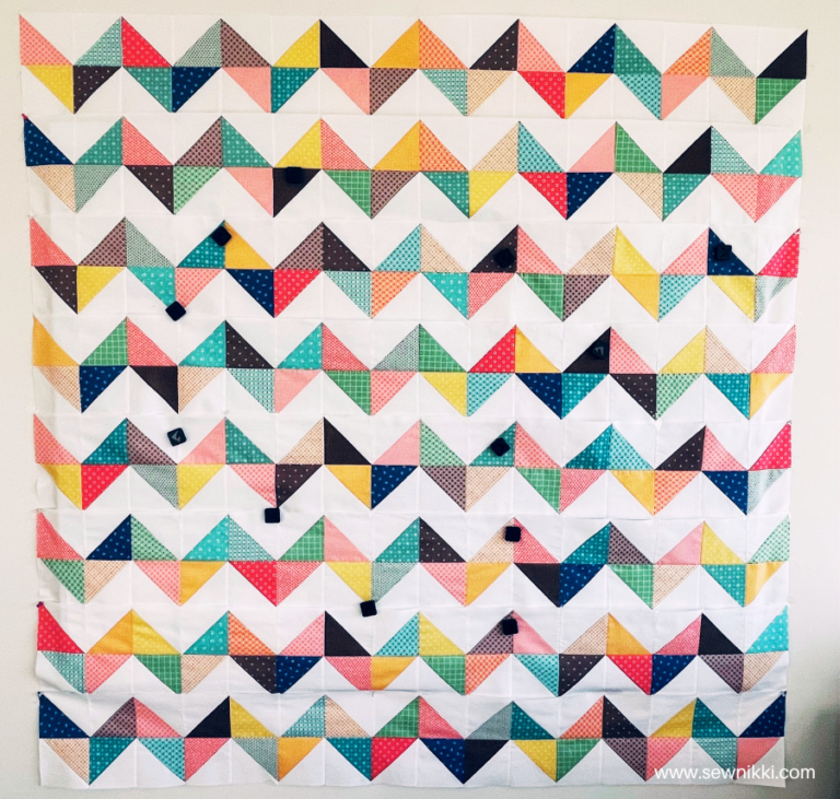 Free Chevron Quilt Pattern - The Jagged Quilt - Sew Nikki