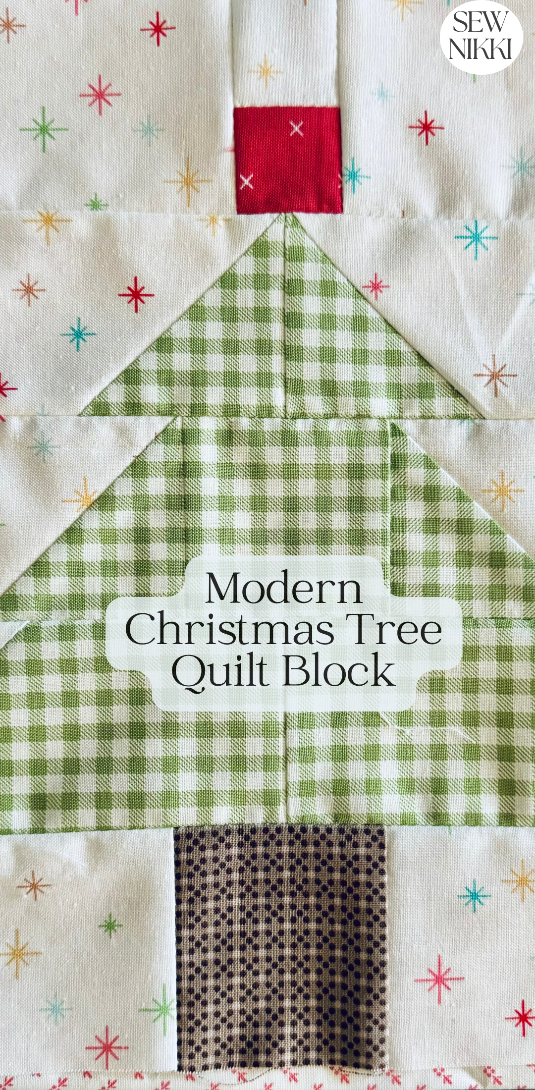 Modern Christmas Tree Quilt Block Pattern (Free) - Sew Nikki