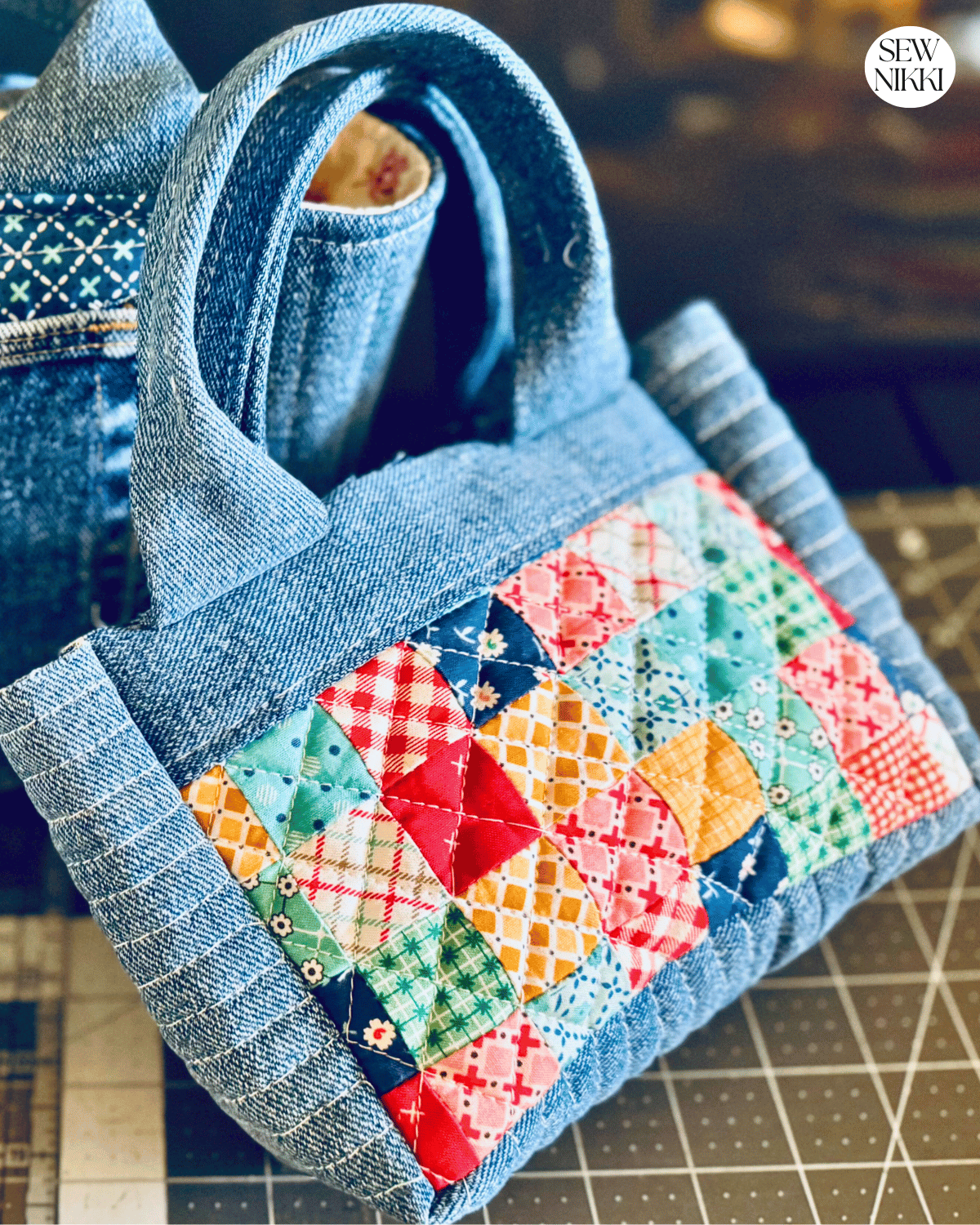 Recycled Jeans Bag Pattern - Little Patch Purse