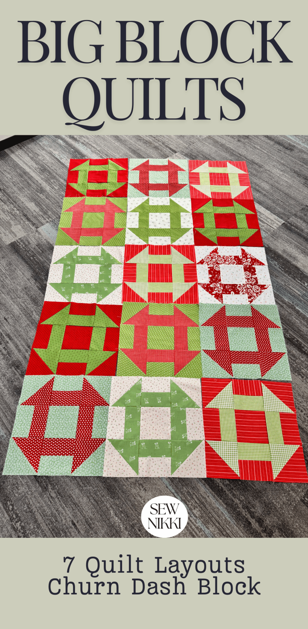 Churn Dash Big Block Quilt Patterns for Beginners