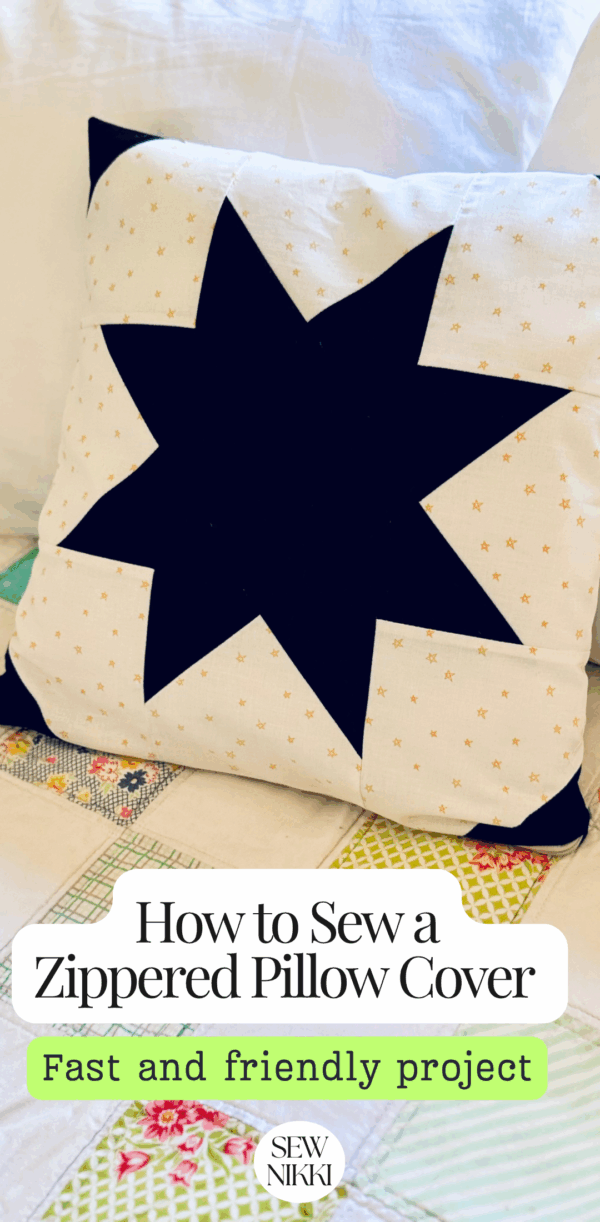 How to Sew a Zippered Pillow Cover - Sew Nikki