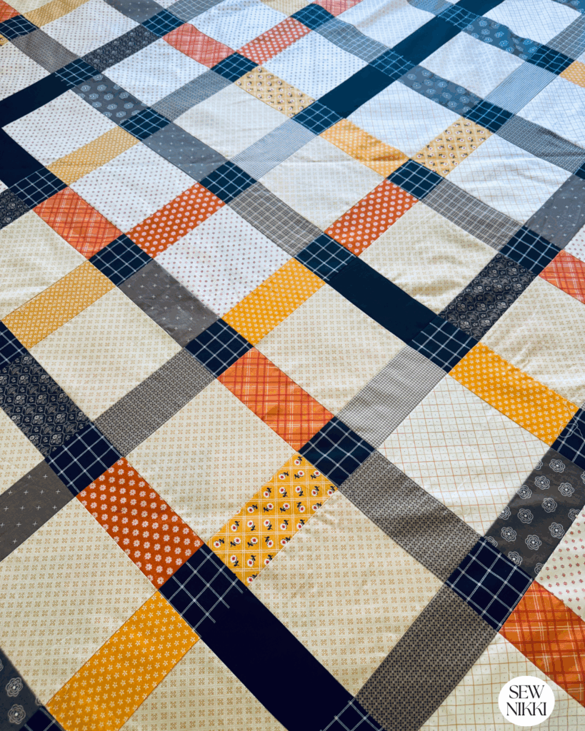 On Point Disappearing Nine Patch Quilt Pattern