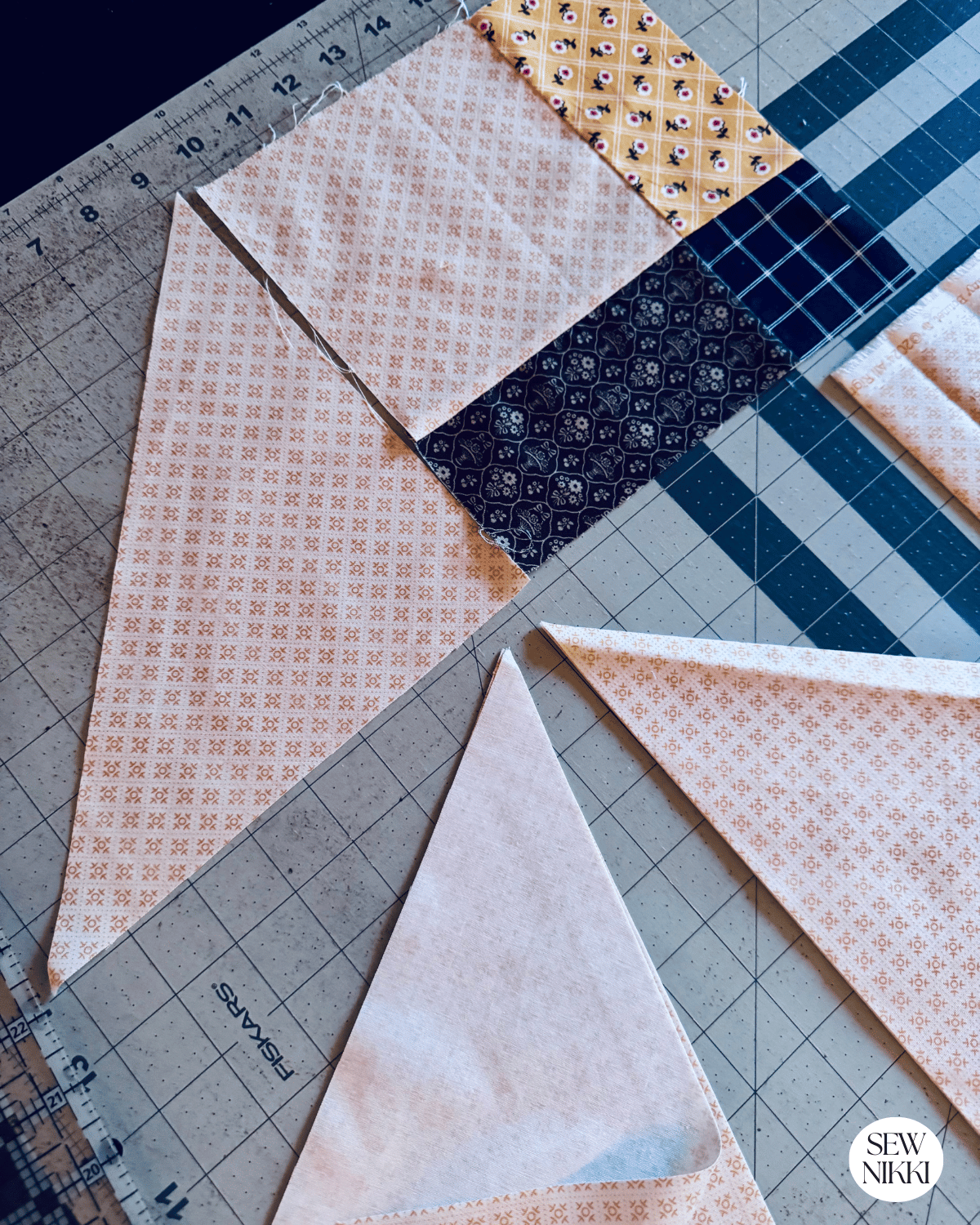 On Point Disappearing Nine Patch Quilt Pattern