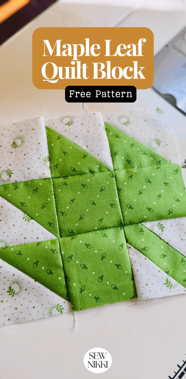 Free Maple Leaf Quilt Block Pattern and Tutorial - Sew Nikki