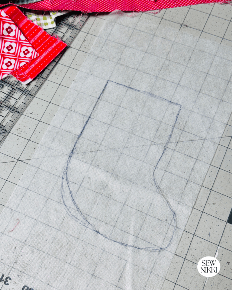 Tiny Quilted Christmas Stocking Sewing Pattern and Tutorial - Sew Nikki