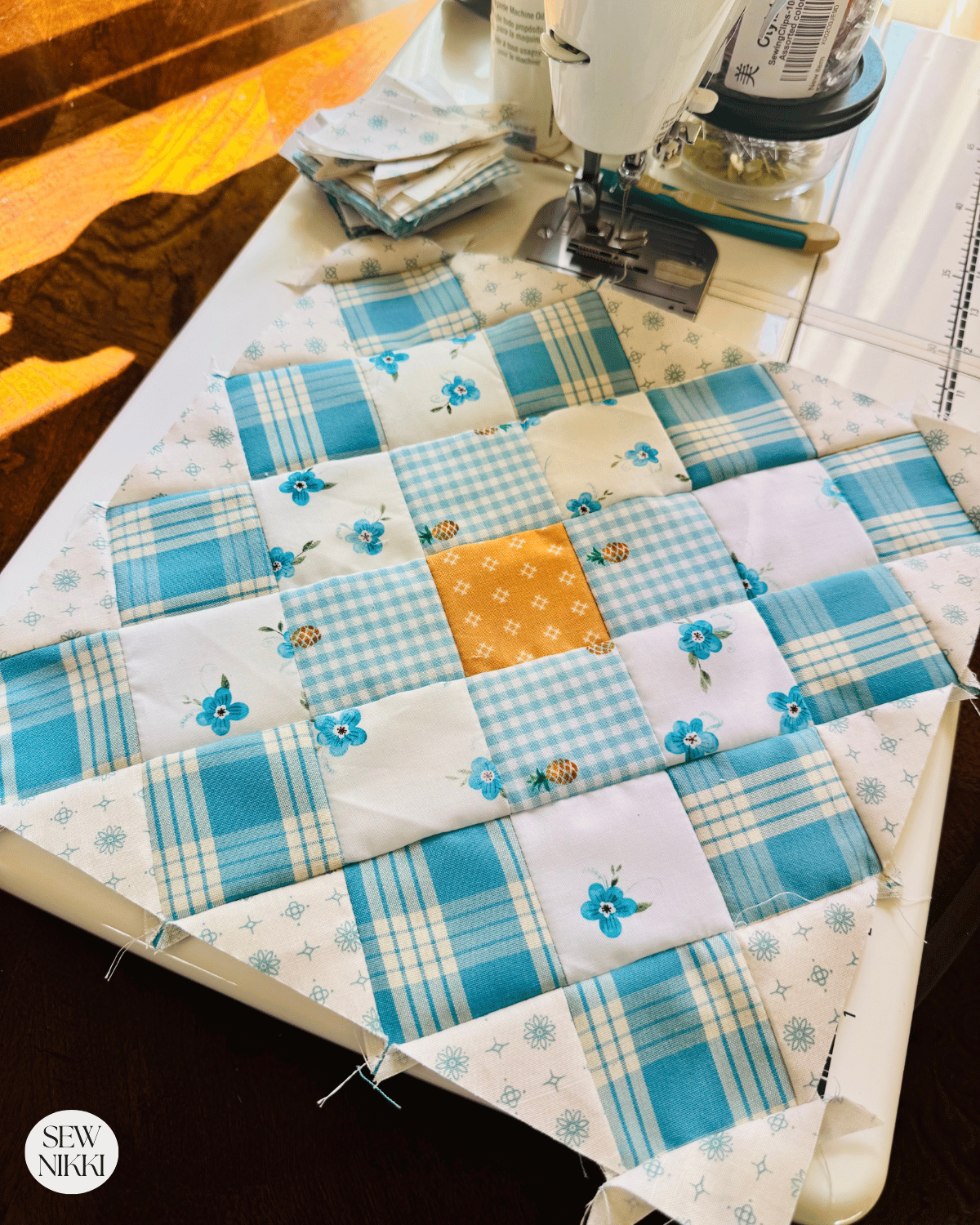 Free Scrappy Granny Square Quilt Block Pattern - Sew Nikki